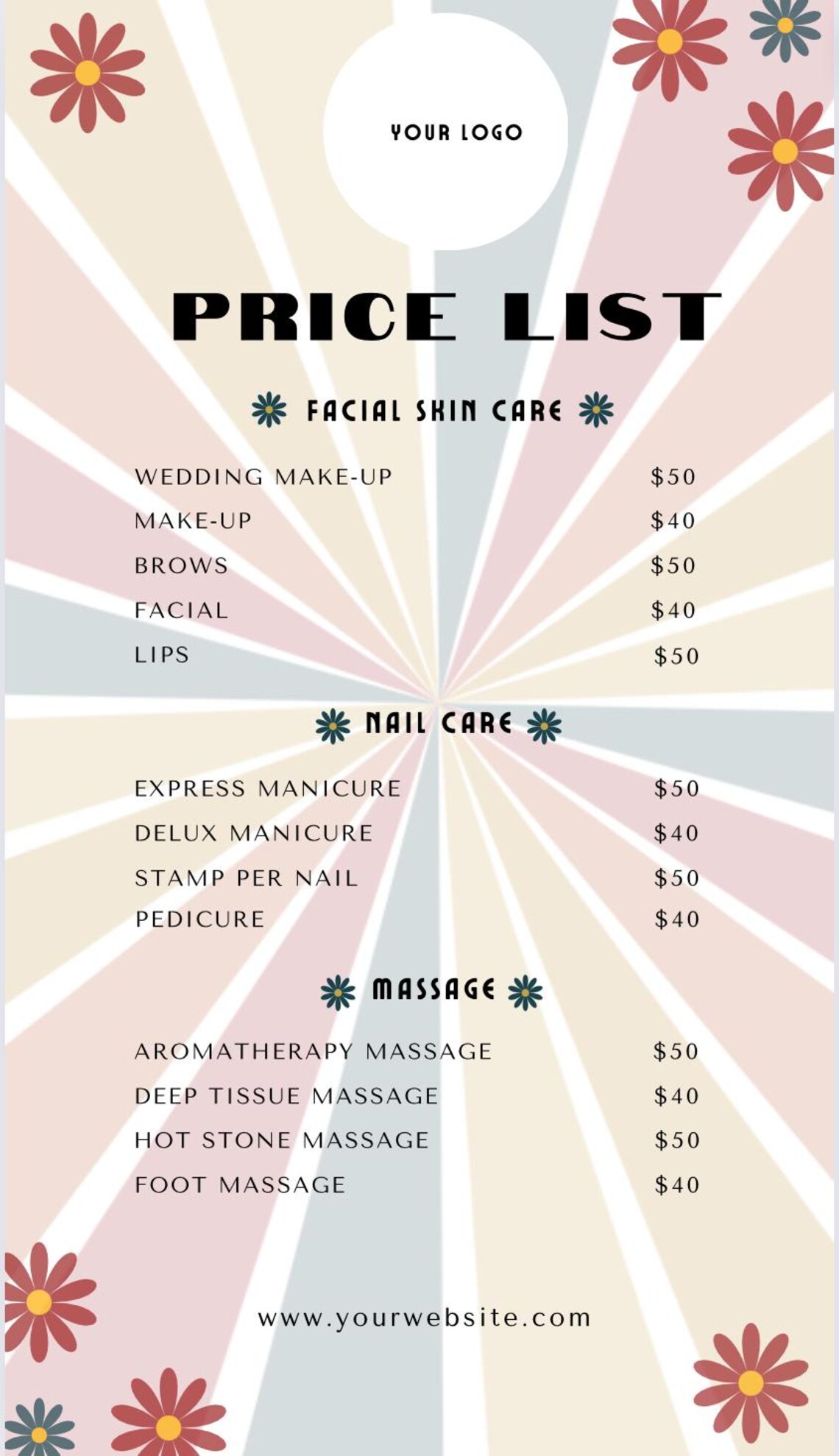 DIY Price List Template & Scan to Pay Template QR Code Sign Canva ...