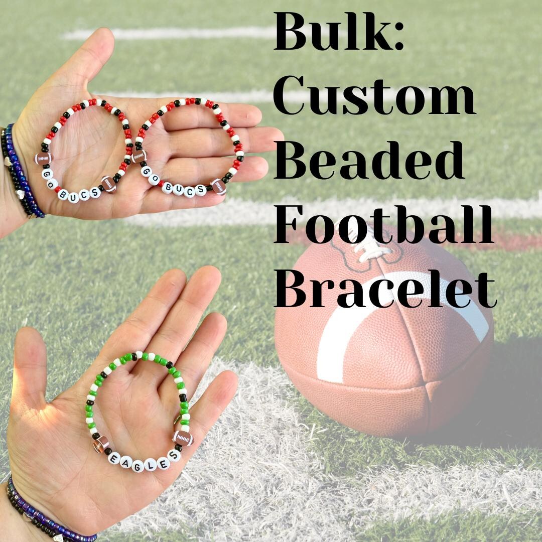 Custom Football Team Beaded Bracelets – Bulk Set - Etsy