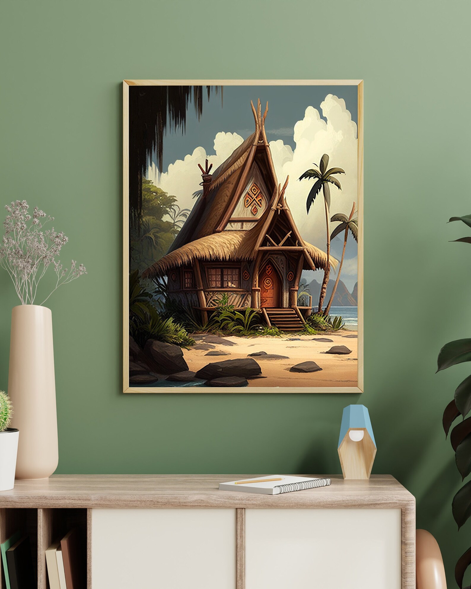 Escape to the Islands: Polynesian Beach Hut Printable | Tropical ...