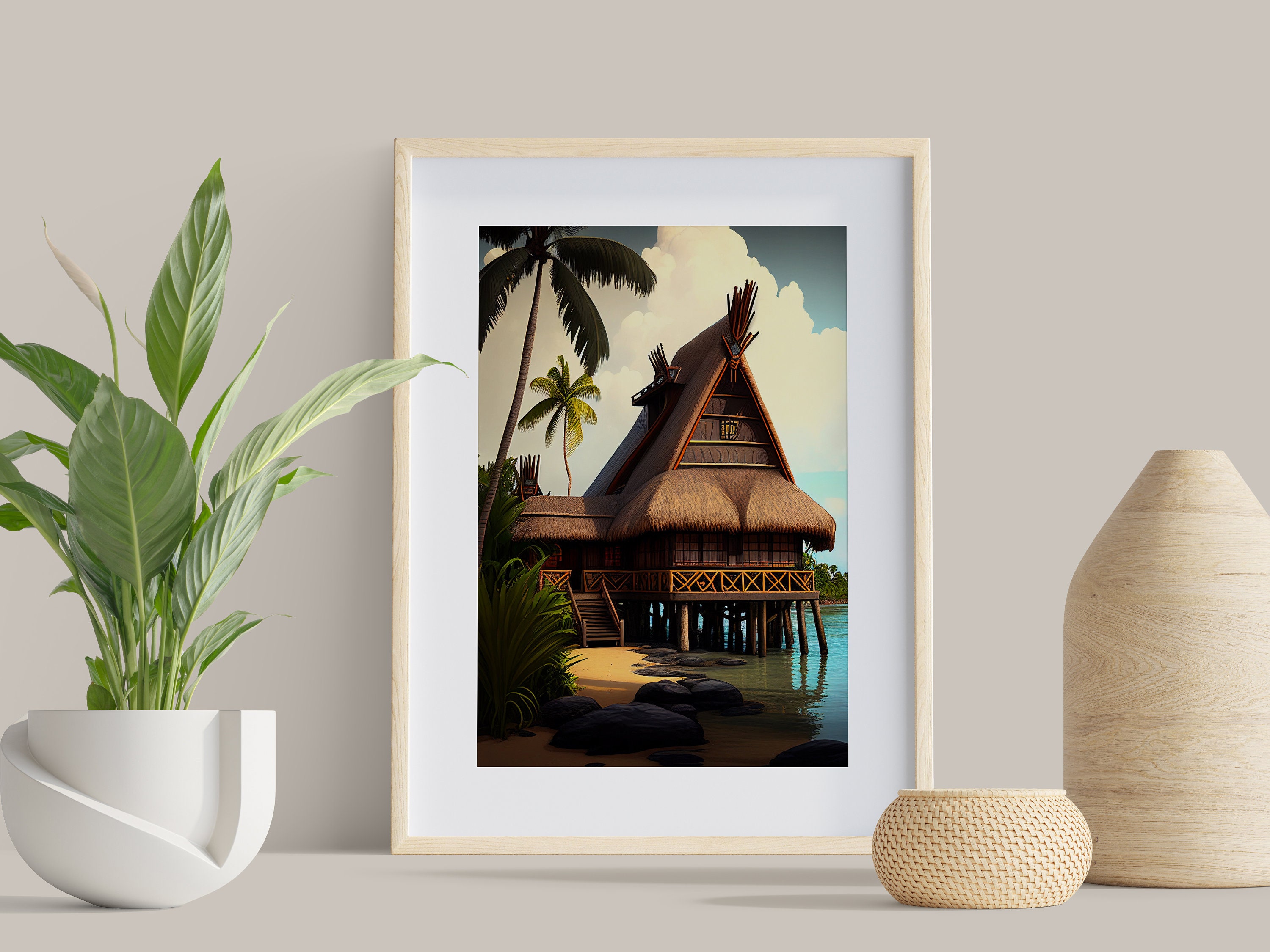 Beachside Hotel Polynesian Hut | Waterfront Tropical Retreat | Island ...