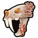 Fungal Sabertooth Skull Die Cut Sticker - Etsy