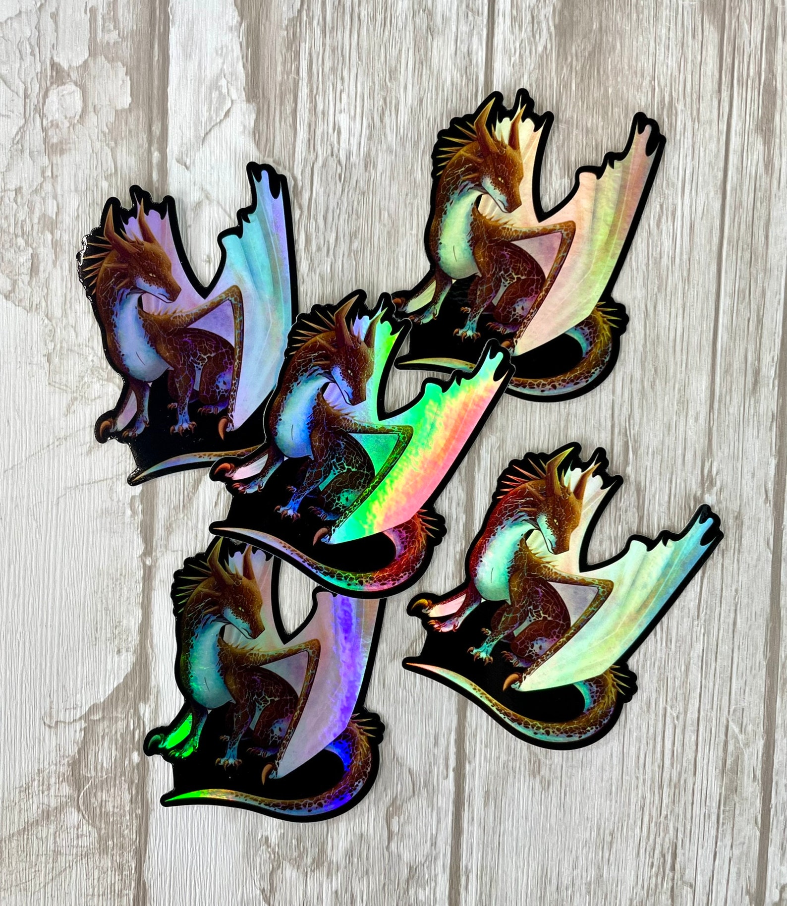 Opal Mineral Dragon Holographic Vinyl Die Cut Sticker - Etsy