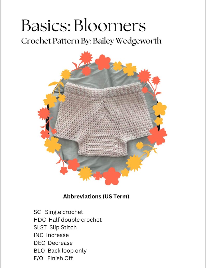 Basics: Bloomers **pattern Only** - Etsy