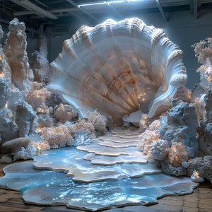 Giant Sea Shell Backdrop for Photography - Underwater Theme Studio ...