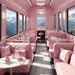 Digital Backdrop Pink Train Interior | Vintage Travel-themed Photo ...