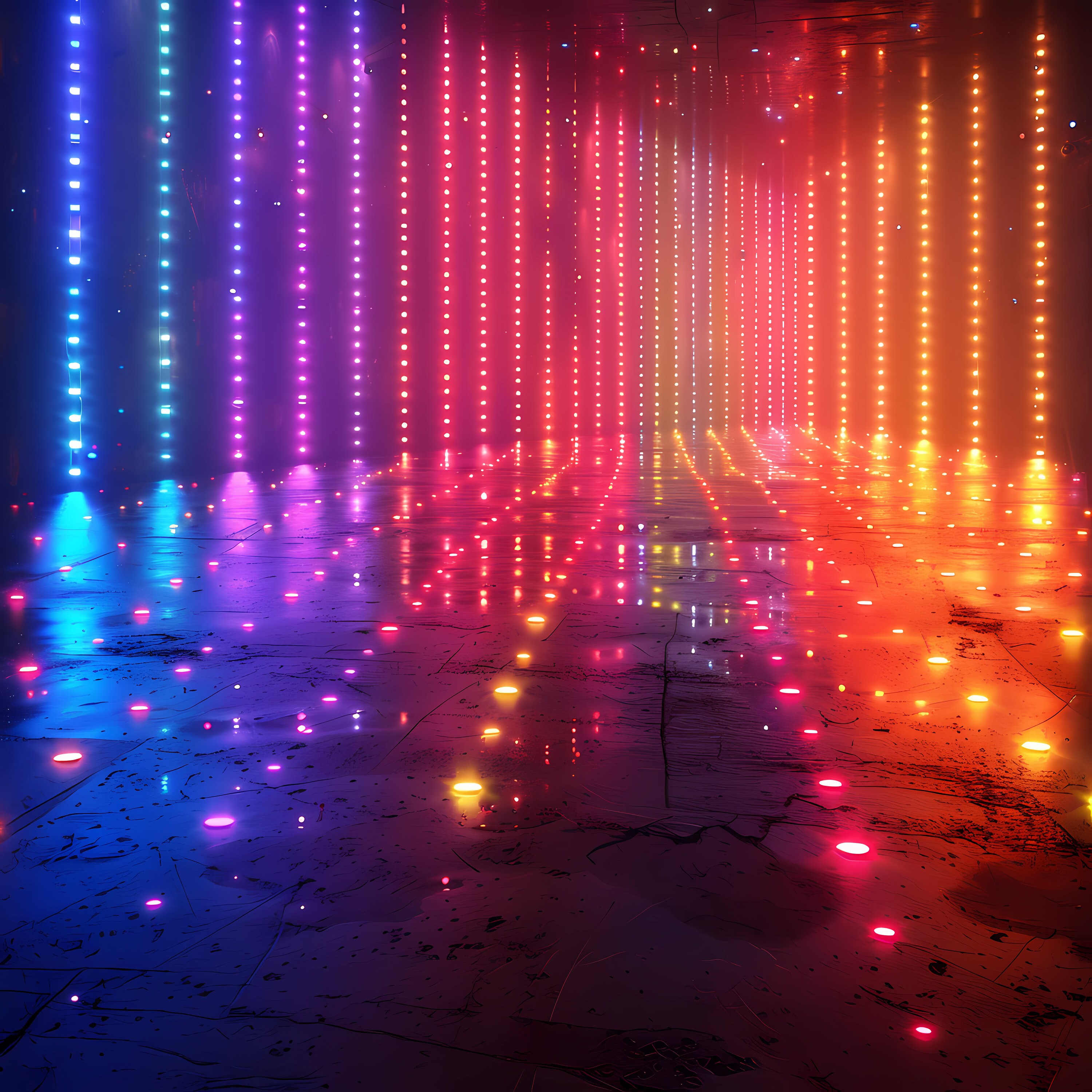 Cosmic Gateway Backdrop / Vibrant Neon Light Portals / Game Show ...
