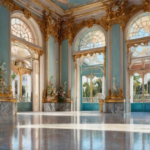 Luxurious Pastel Ballrooms Maternity Background, Opulent Elegance ...