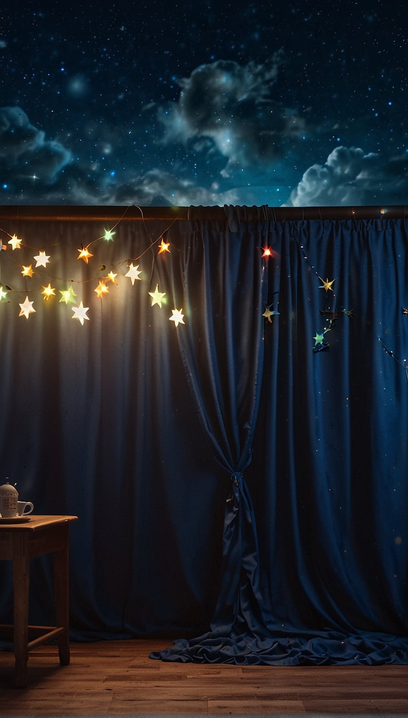 Enchanted Night Sky Backdrop - Celestial Starry Photography Background ...