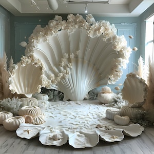 Giant Sea Shell Backdrop for Photography - Underwater Theme Studio ...