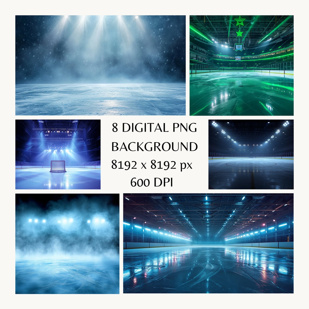 Ice Rink Digital Backdrop for Sport Photoshoots, Snowy Arena ...