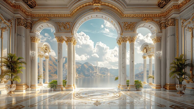 Grand Hallway Digital Backdrop, Wedding Background, Maternity Backdrop ...