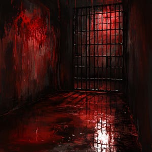 Dark Prison Digital Backdrop, Abandoned Jail Cell Background, Moody ...
