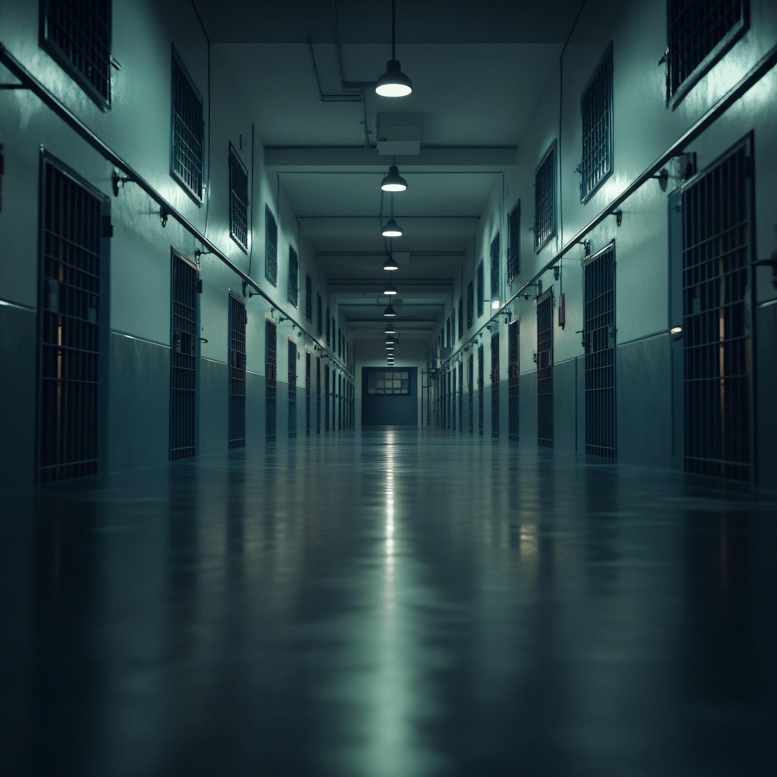 Dark Prison Digital Backdrop, Abandoned Jail Cell Background, Moody ...