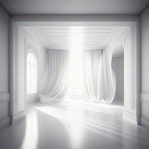 8 Backlit Window Backdrops, White Curtain Digital Photo Backgrounds for ...