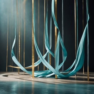 Luxurious Stage Backdrops With Floating Ribbons, Elegant Event Design ...