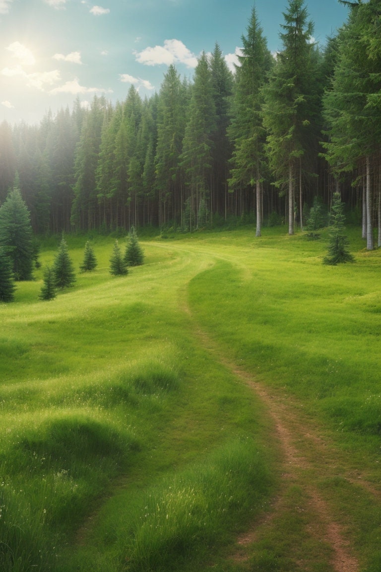 Enchanting Forest Path Digital Backgrounds for Photoshop - Ideal for ...
