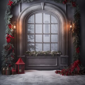 Christmas Digital Backdrop: Festive Holiday Background for Photoshop ...