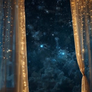Enchanted Night Sky Backdrop - Celestial Starry Photography Background ...