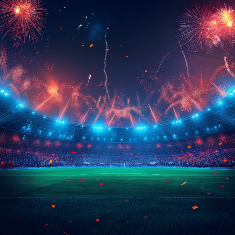 Soccer Stadium Digital Backdrops, Soccer Match Ambience, Sports ...