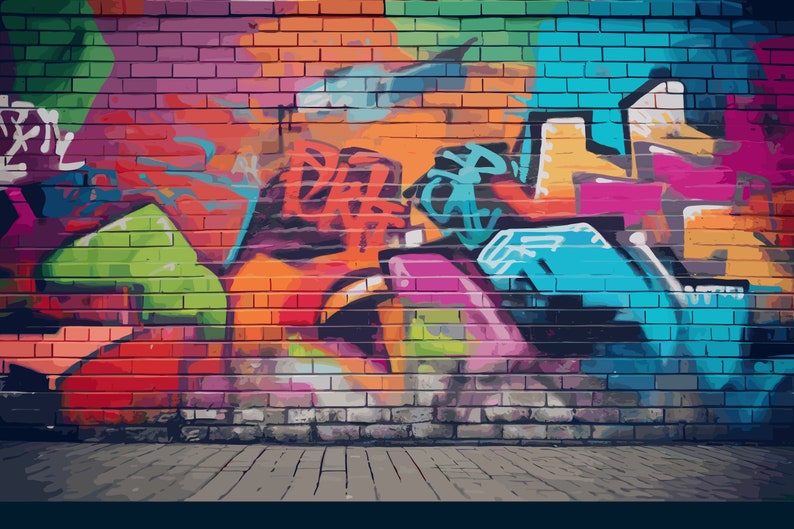 15 Urban Graffiti Digital Backdrop Set for Photography Graffiti ...