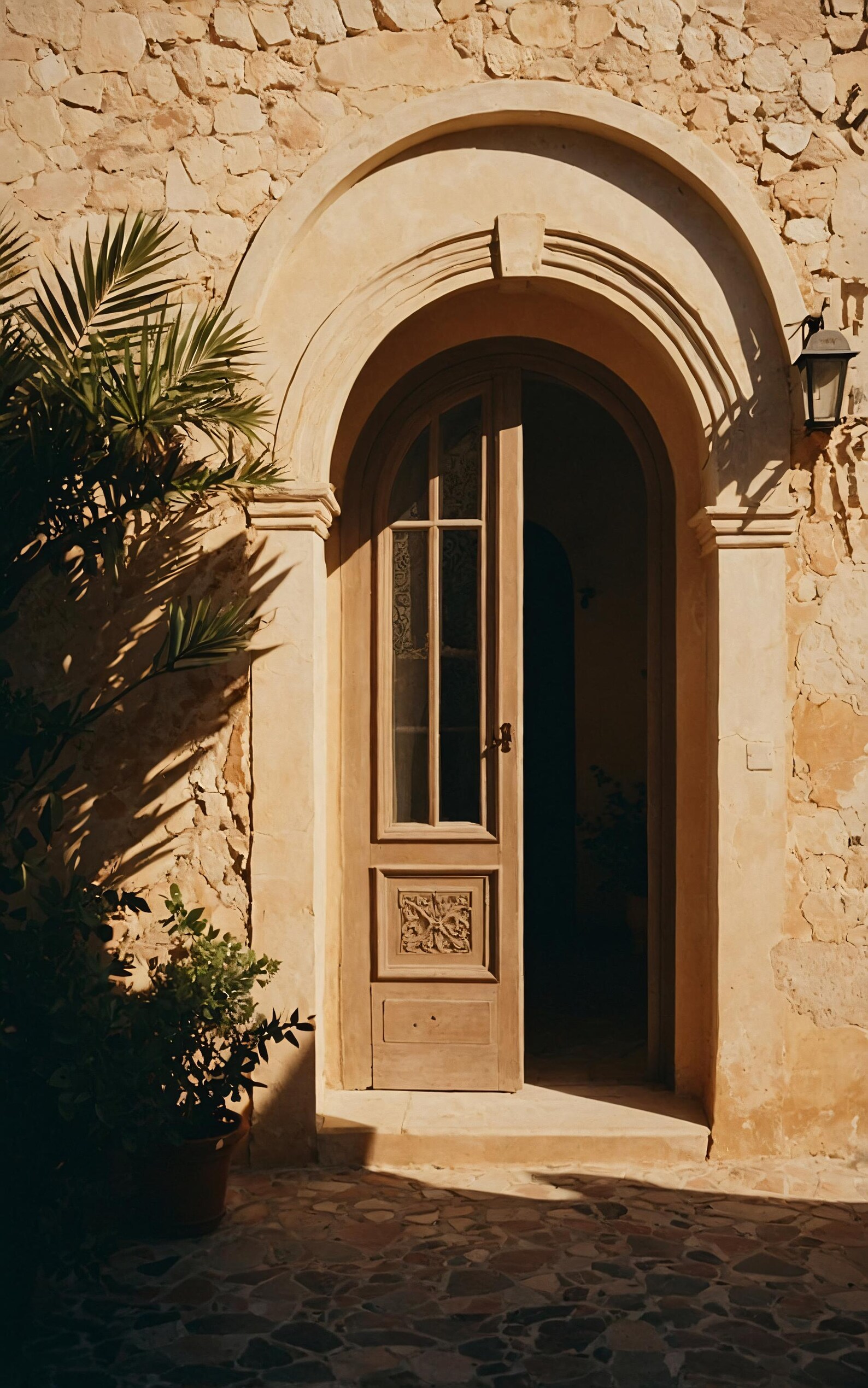 Mediterranean Archway Digital Backdrop, Rustic Villa Photo Background ...