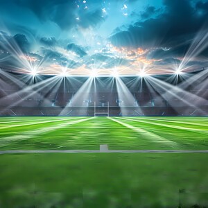 Soccer Stadium Digital Backdrops, Soccer Match Ambience, Sports ...