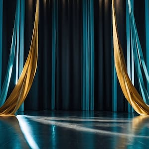 Luxurious Stage Backdrops With Floating Ribbons, Elegant Event Design ...