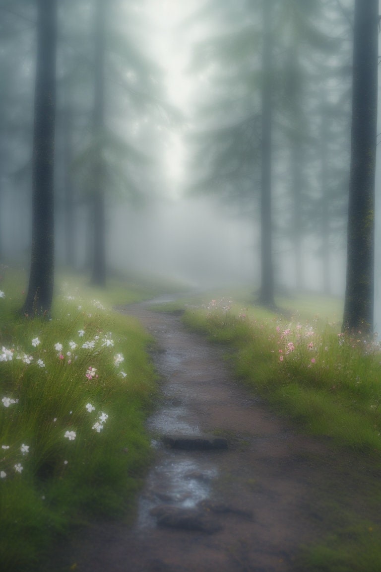 Enchanting Forest Path Digital Backgrounds for Photoshop - Ideal for ...