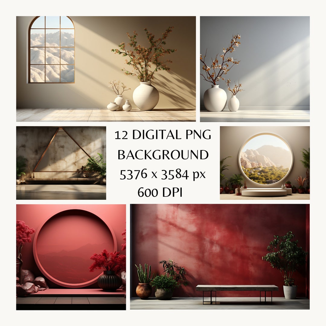 12 Modern Zen Oasis Digital Backdrop,modern Product Display,wellness ...