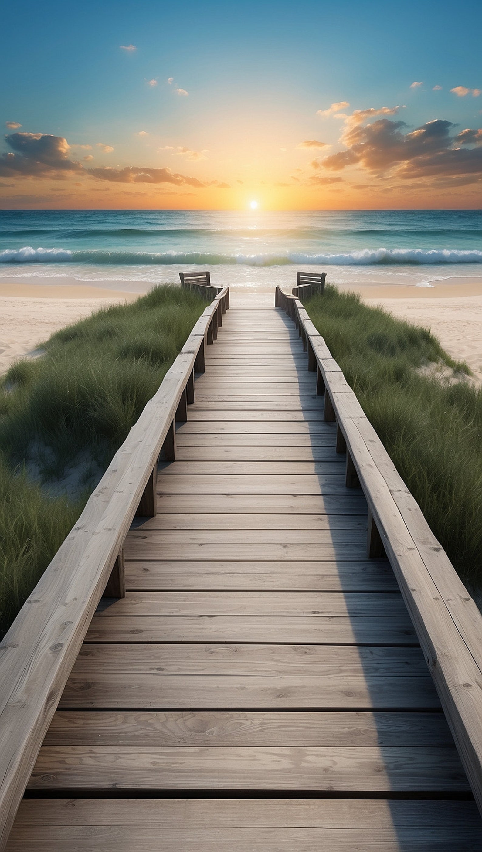Beach Boardwalk Photography Digital Background | Coastal Photo Overlay ...