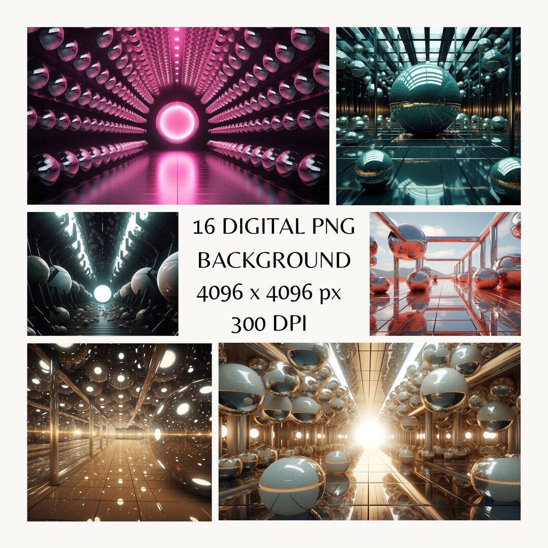 Reflective Ball Backdrop Overlays,digital Backgrounds for Photoshop ...