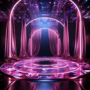 Digital Background Music Club Stage | Colorful Stage Lights, Concert ...