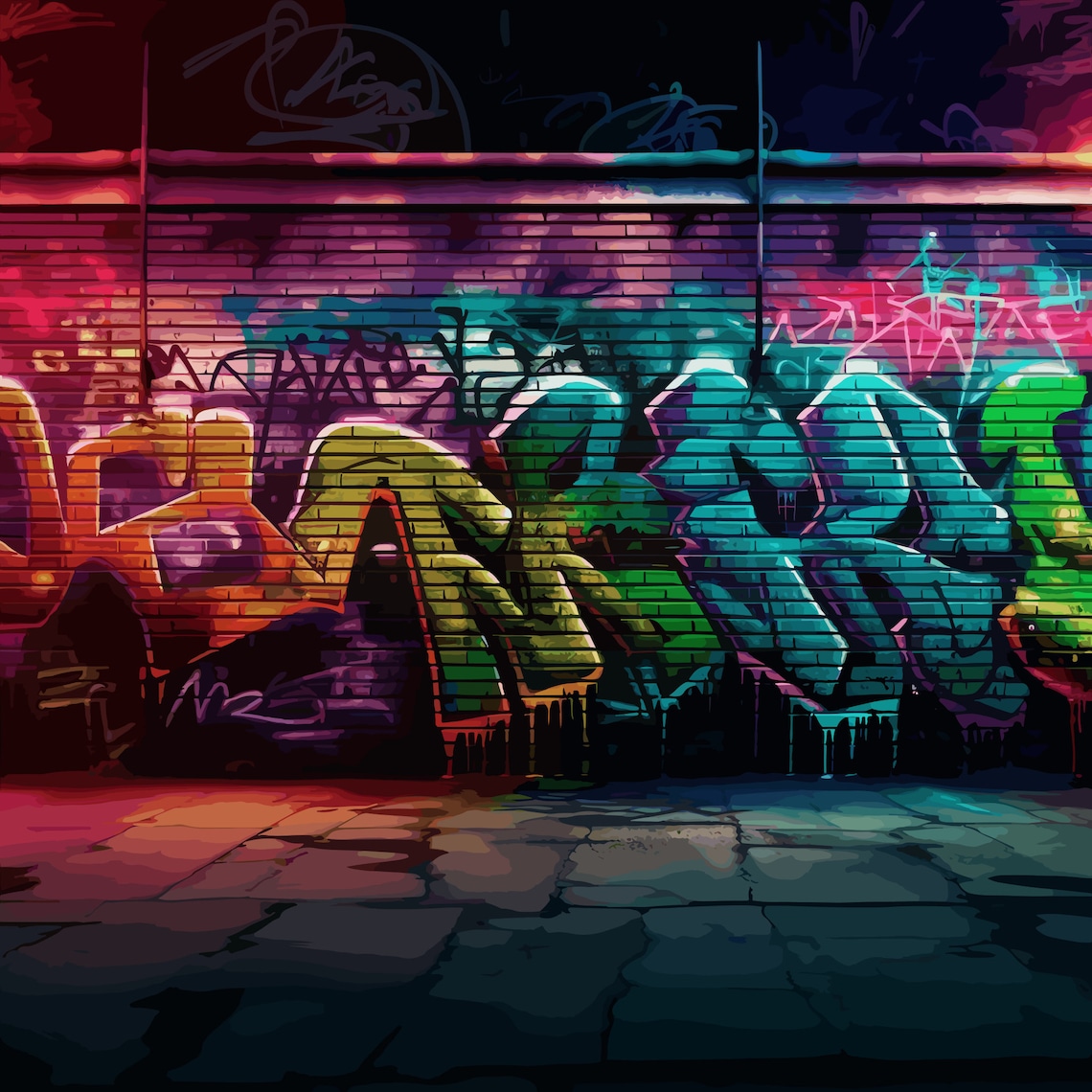 15 Urban Graffiti Digital Backdrop Set for Photography Graffiti ...
