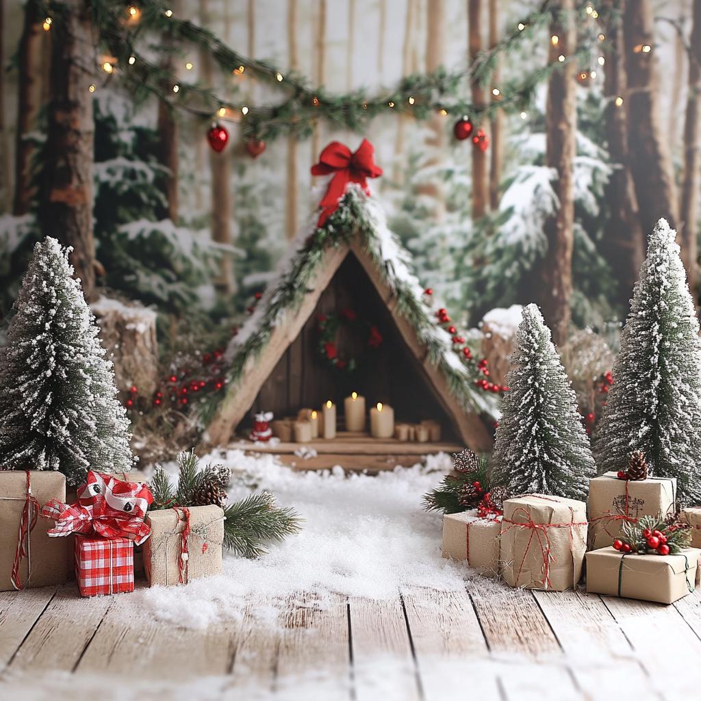 Winter Wonderland Christmas Backdrops,cozy Rustic & Festive Photography ...