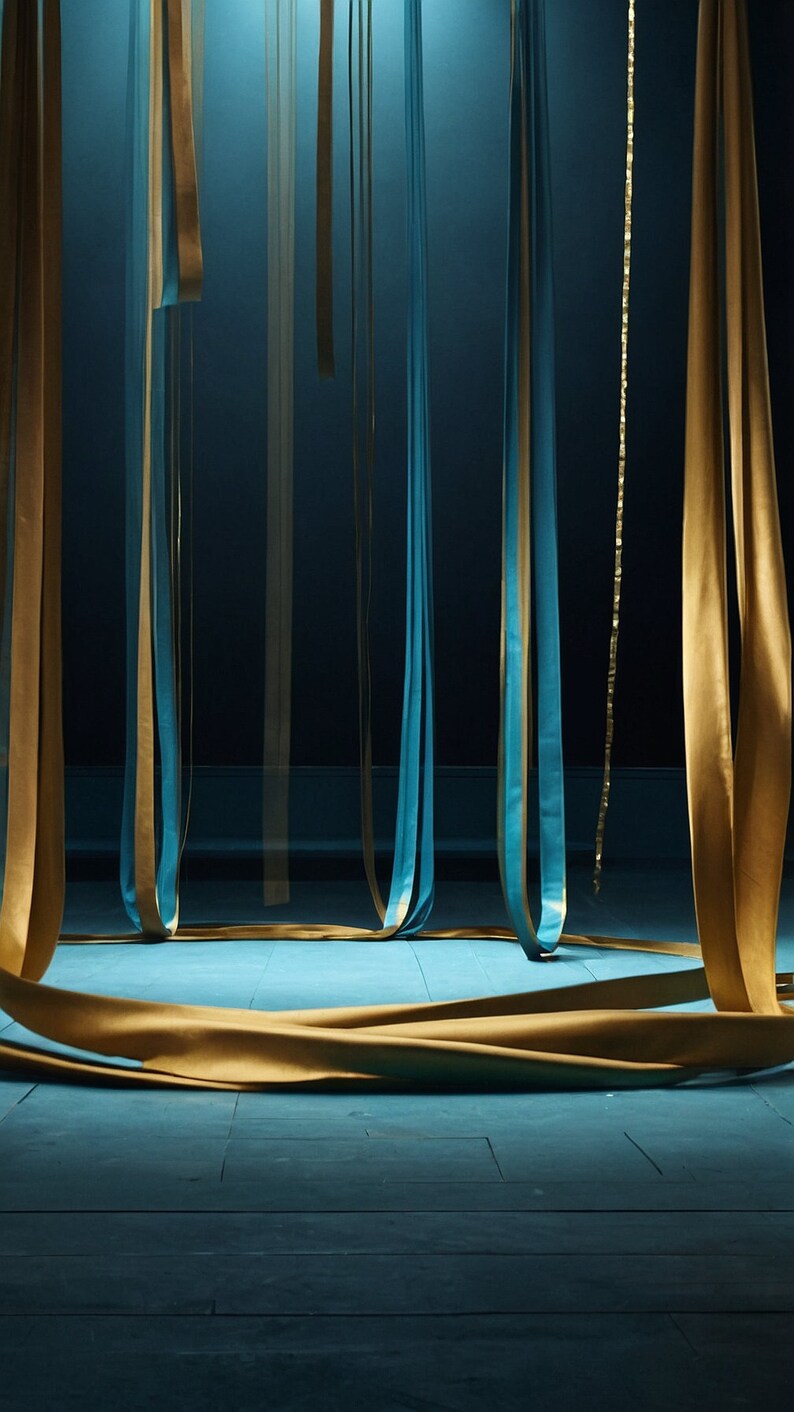 Luxurious Stage Backdrops With Floating Ribbons, Elegant Event Design ...