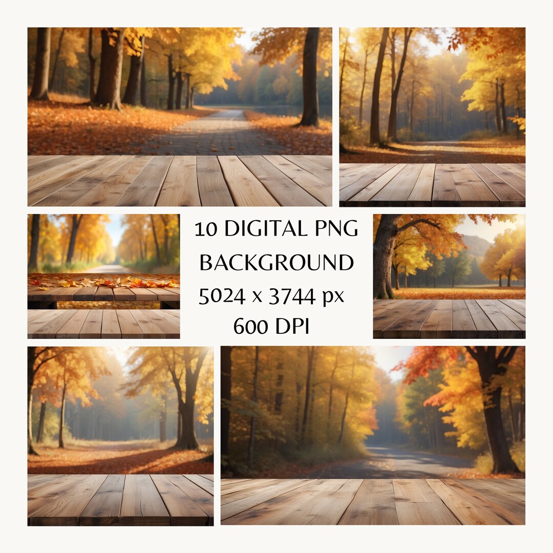 Autumn Forest Digital Backdrop for Portrait Photography,autumn Forest ...
