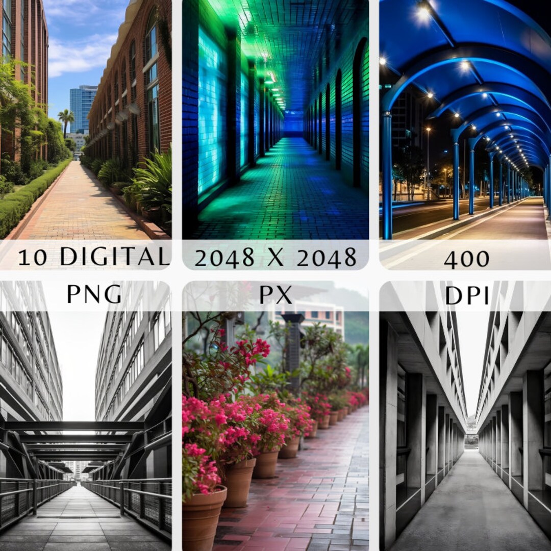 Dynamic Urban Walkway Backgrounds for Photoshop - Elevate Your Street ...