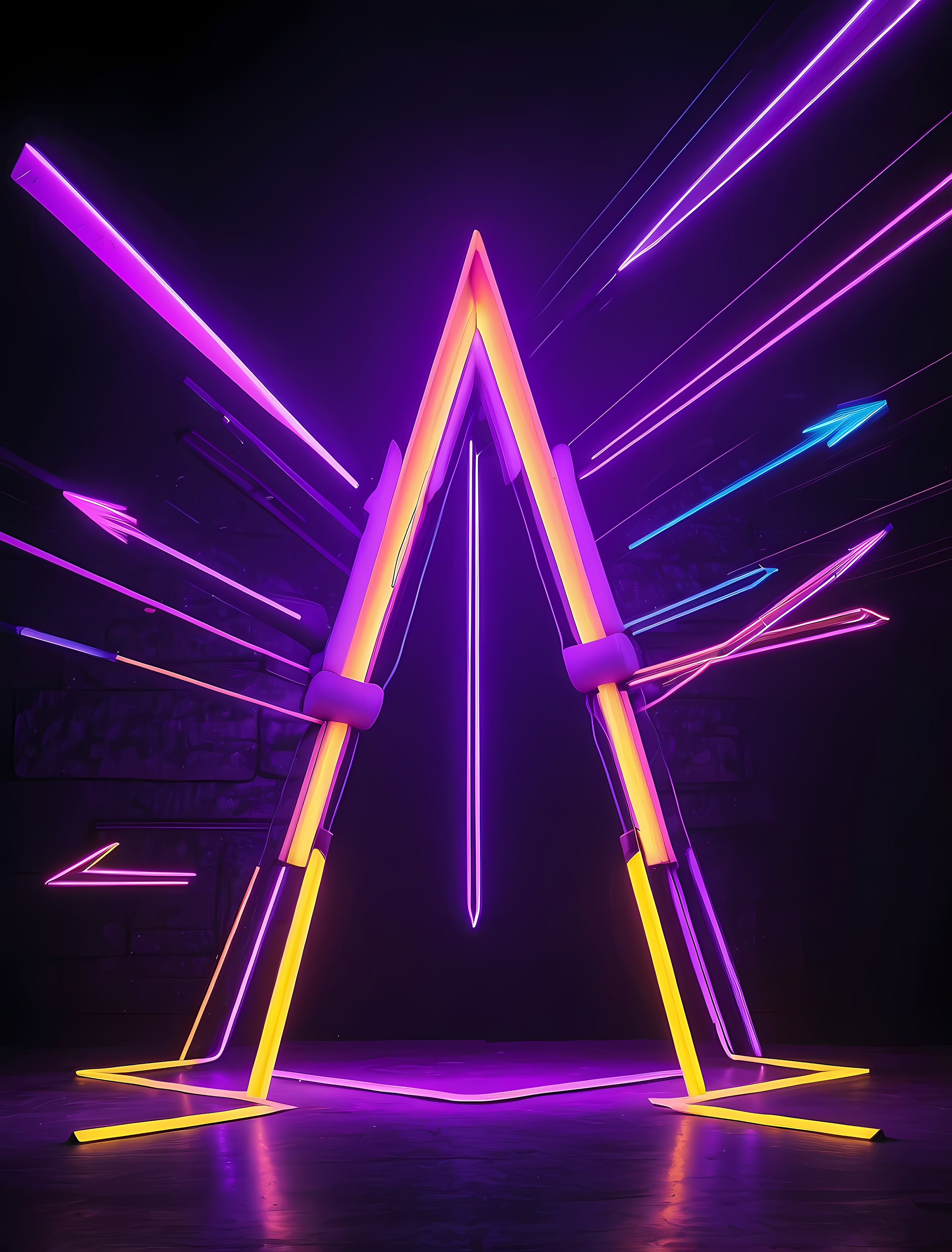 Neon Purple Arrow Digital Backdrop for Portrait Photography.high ...