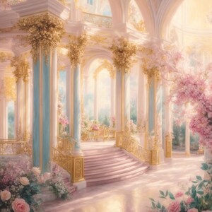 Luxurious Pastel Ballrooms Maternity Background, Opulent Elegance ...