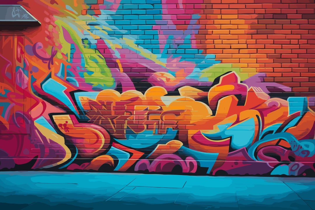 15 Urban Graffiti Digital Backdrop Set for Photography Graffiti ...