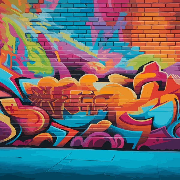 Graffiti Digital Background for Photography - Etsy