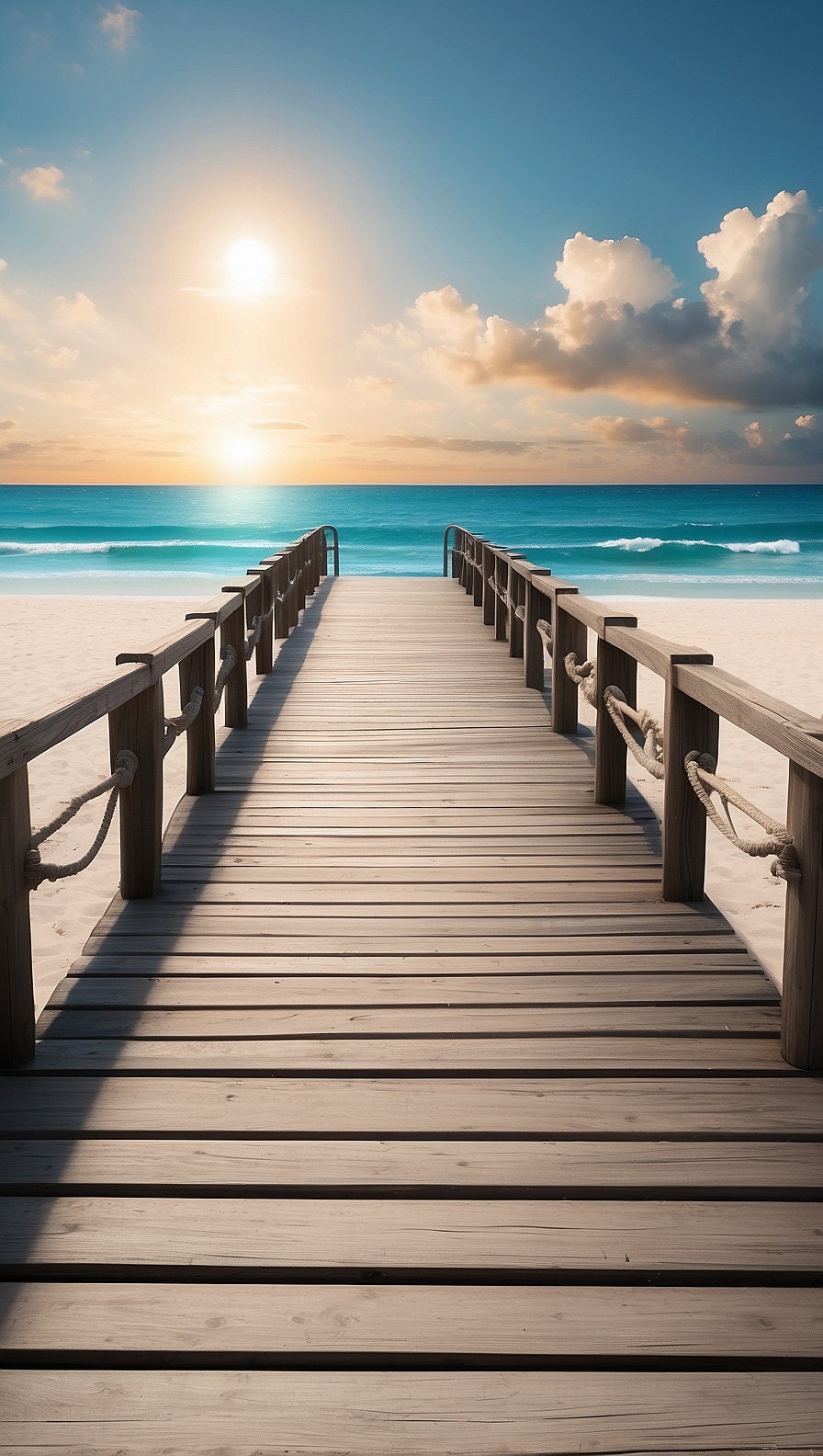 Beach Boardwalk Photography Digital Background | Coastal Photo Overlay ...