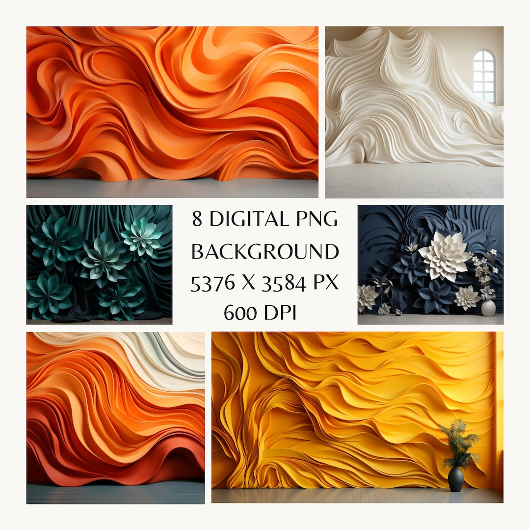 3D Room Backdrops, Colorful 3D Pattern Digital Photo Backgrounds for ...