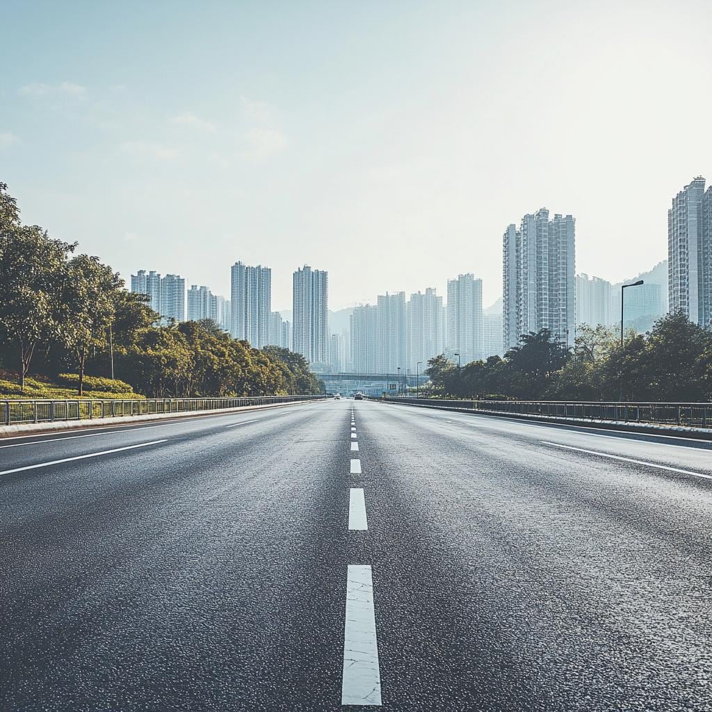 Open Road Photography Backdrop, Night Highway Cityscape Background ...