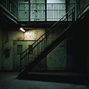 Dark Prison Digital Backdrop, Abandoned Jail Cell Background, Moody ...