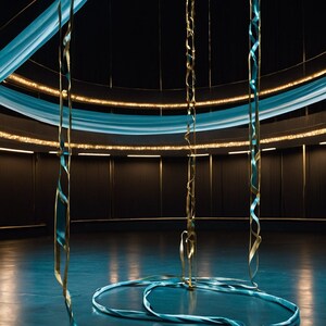 Luxurious Stage Backdrops With Floating Ribbons, Elegant Event Design ...