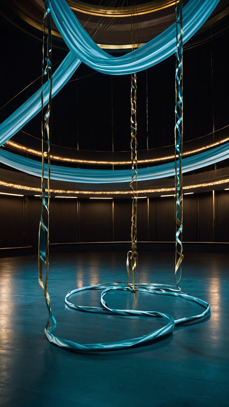 Luxurious Stage Backdrops With Floating Ribbons, Elegant Event Design ...