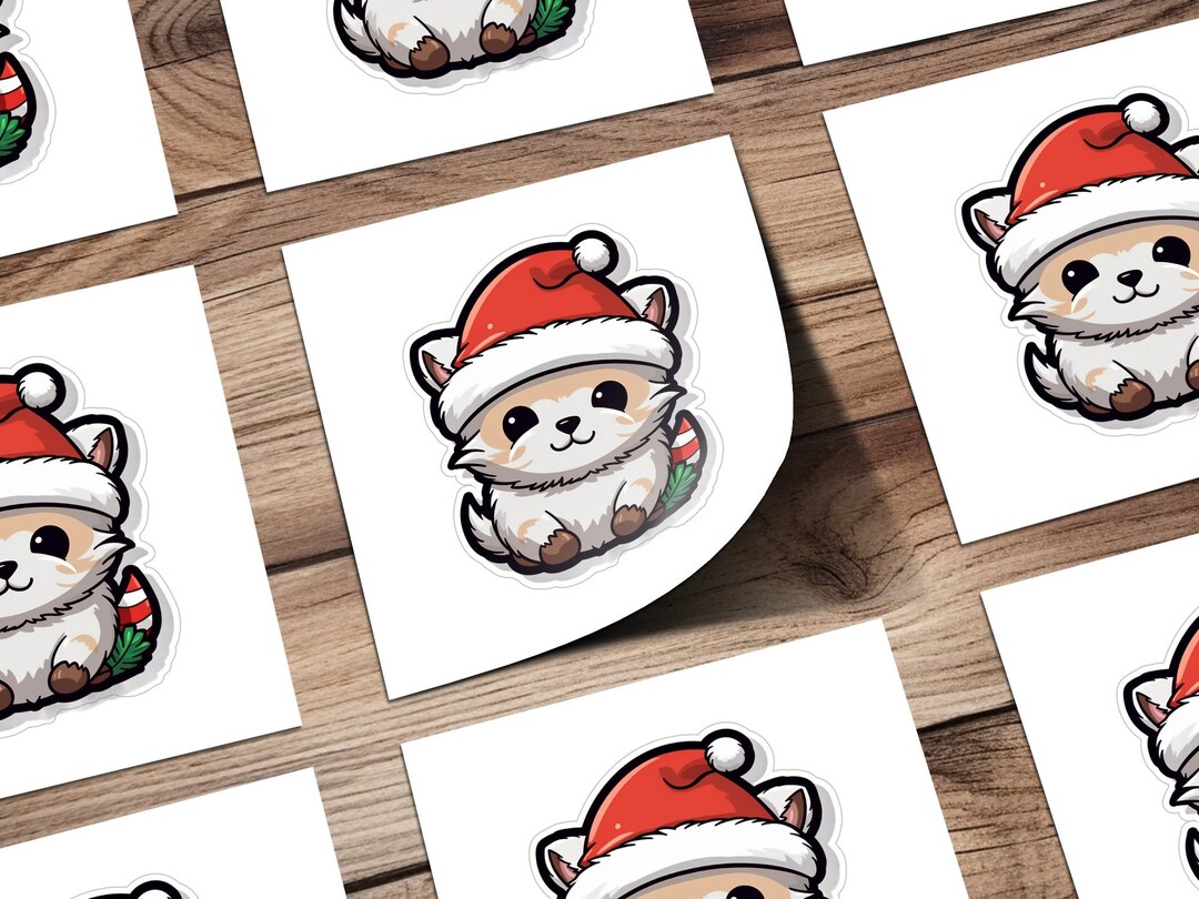 Kawaii Christmas Sticker Christmas Sticker Cute Sticker - Etsy