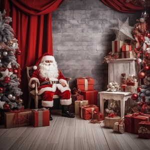 Christmas Digital Backdrop: Festive Holiday Background for Photoshop ...