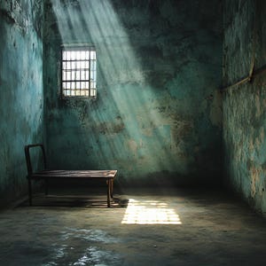 Dark Prison Digital Backdrop, Abandoned Jail Cell Background, Moody ...